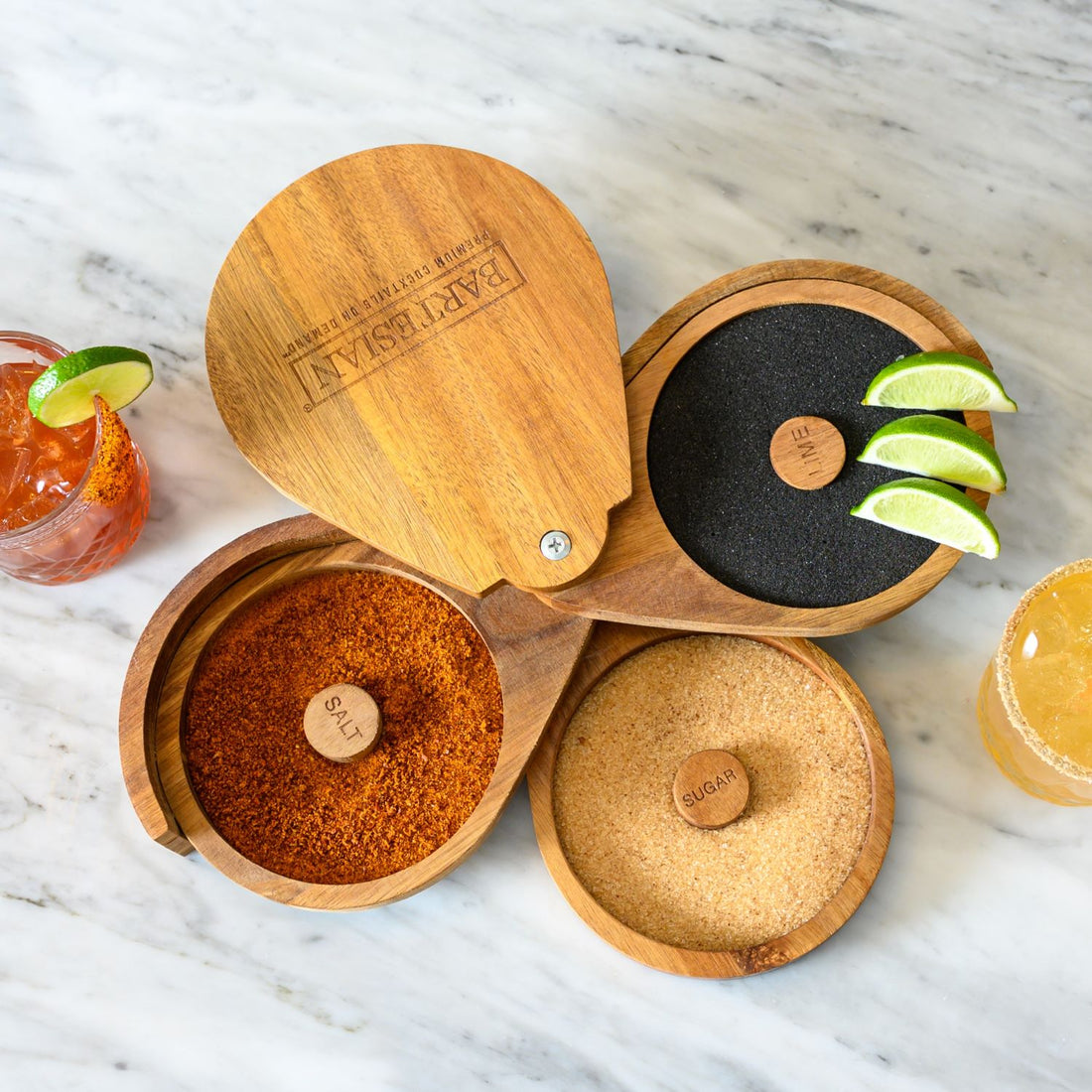 Wooden Cocktail Rimmer | Bartesian