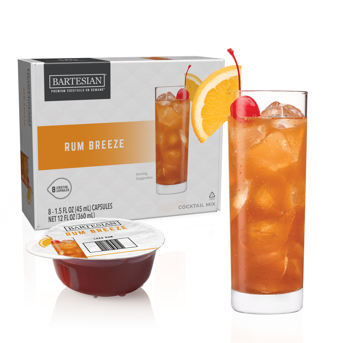 Rum Breeze Cocktail Capsules | Bartesian Rum Breeze Drink Capsules