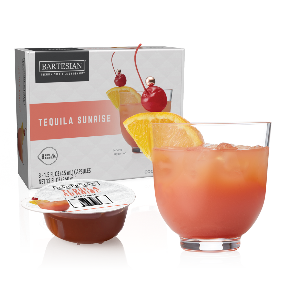 Tequila Sunrise Cocktail Capsules | Bartesian Tequila Sunrise Drink ...